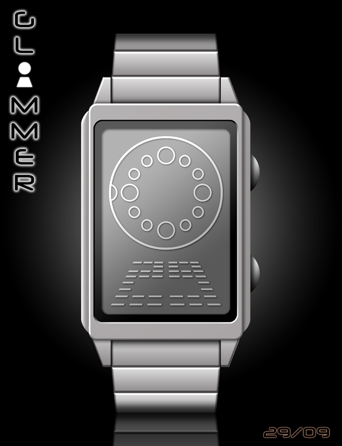Moonlight “Glimmer” LCD watch | Tokyoflash Japan