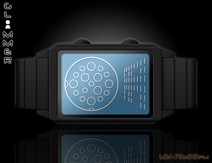 Moonlight “Glimmer” LCD watch | Tokyoflash Japan