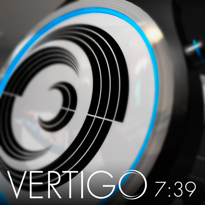 Vertigo LCD watch with concentric arcs | Tokyoflash Japan