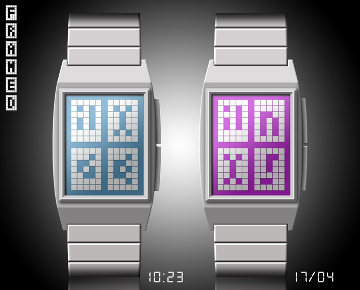 Framed LCD watch thinks ‘Inside the box’ | Tokyoflash Japan