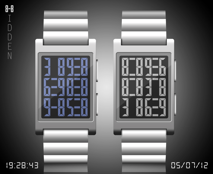 Hidden LCD watch conceals numbers within numbers | Tokyoflash Japan
