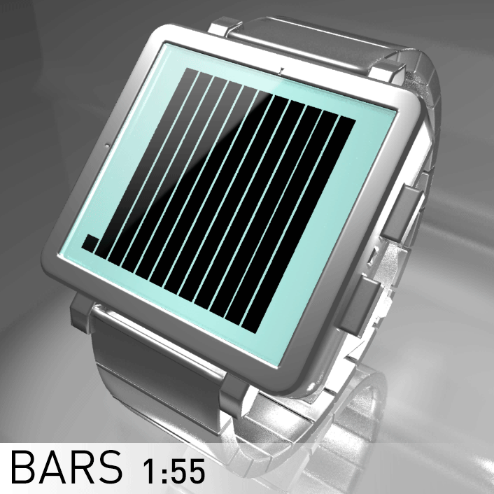 LCD Bars Map The Progression of Time | Tokyoflash Japan