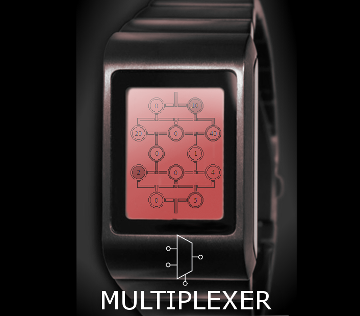 Multiplexer LCD watch with time nodes | Tokyoflash Japan