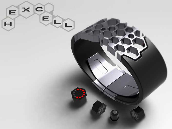 Futuristic Hexcell watch you can customise, upgrade yourself ...