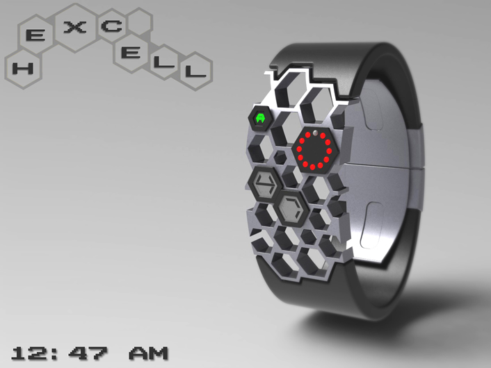 Futuristic Hexcell watch you can customise, upgrade yourself ...