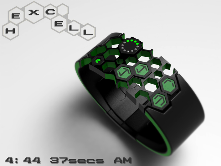 Futuristic Hexcell watch you can customise, upgrade yourself ...
