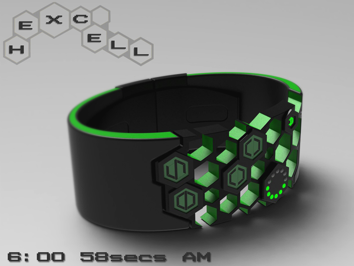 Futuristic Hexcell watch you can customise, upgrade yourself ...