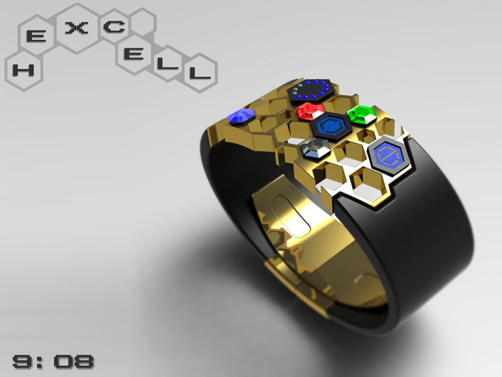 Futuristic Hexcell watch you can customise, upgrade yourself ...