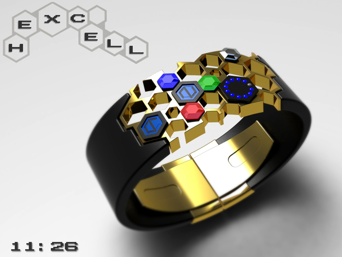 Futuristic Hexcell watch you can customise, upgrade yourself ...