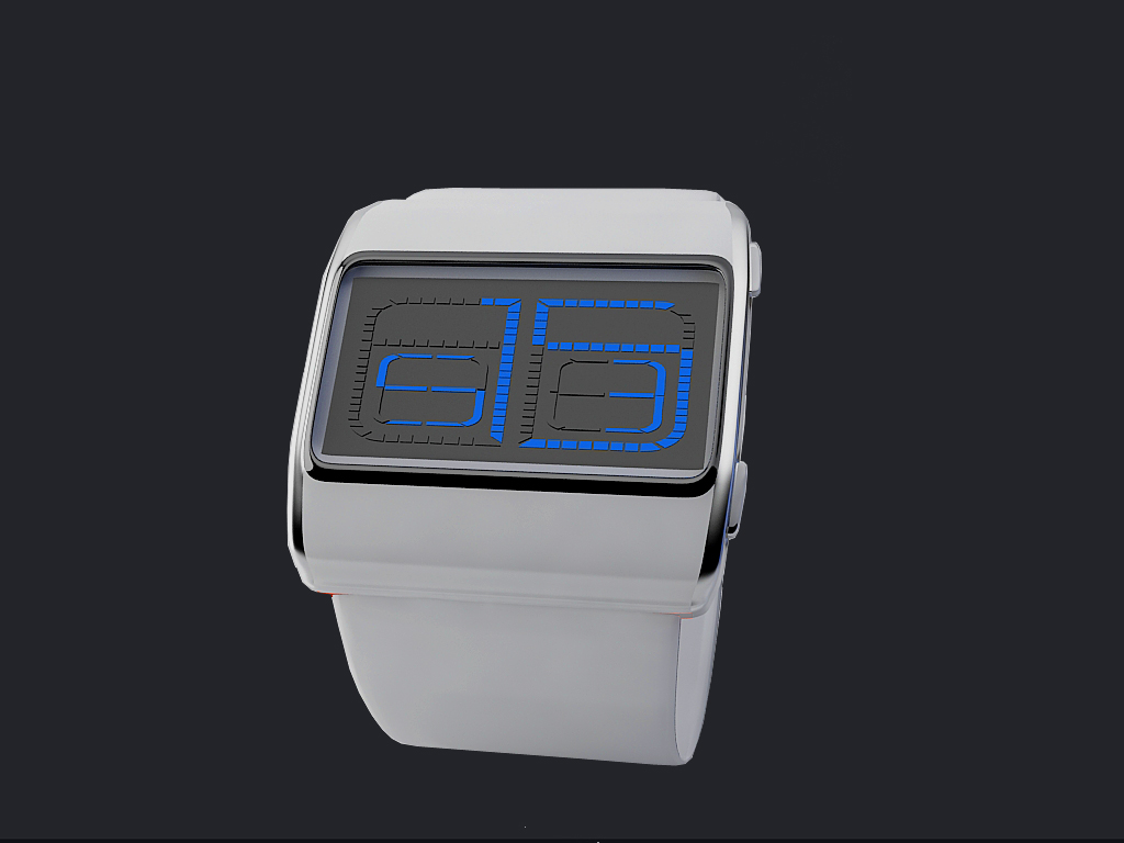 Watch design displays small and big time digits | Tokyoflash Japan
