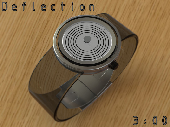 ‘Deflection’ analog watch uses optical distortion to tell the time ...