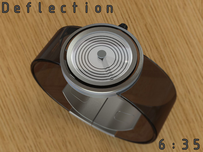 ‘Deflection’ analog watch uses optical distortion to tell the time ...