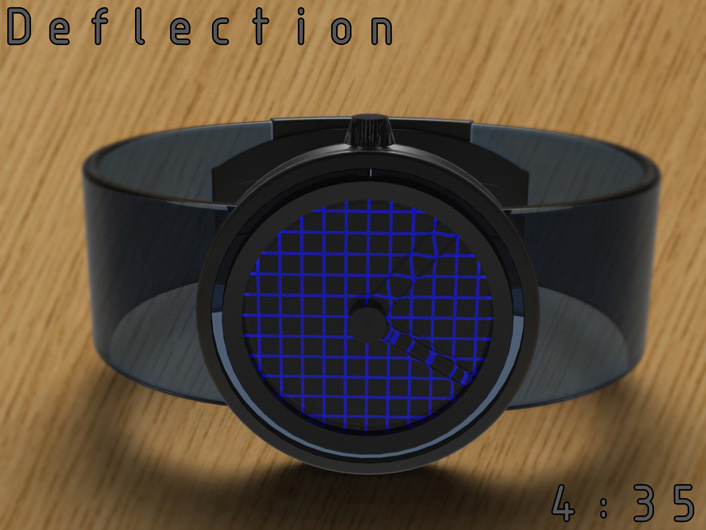 ‘Deflection’ analog watch uses optical distortion to tell the time ...