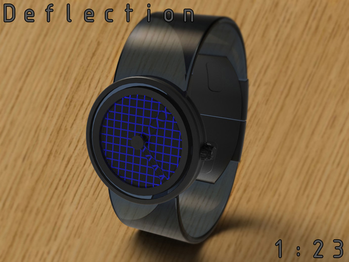 ‘Deflection’ analog watch uses optical distortion to tell the time ...