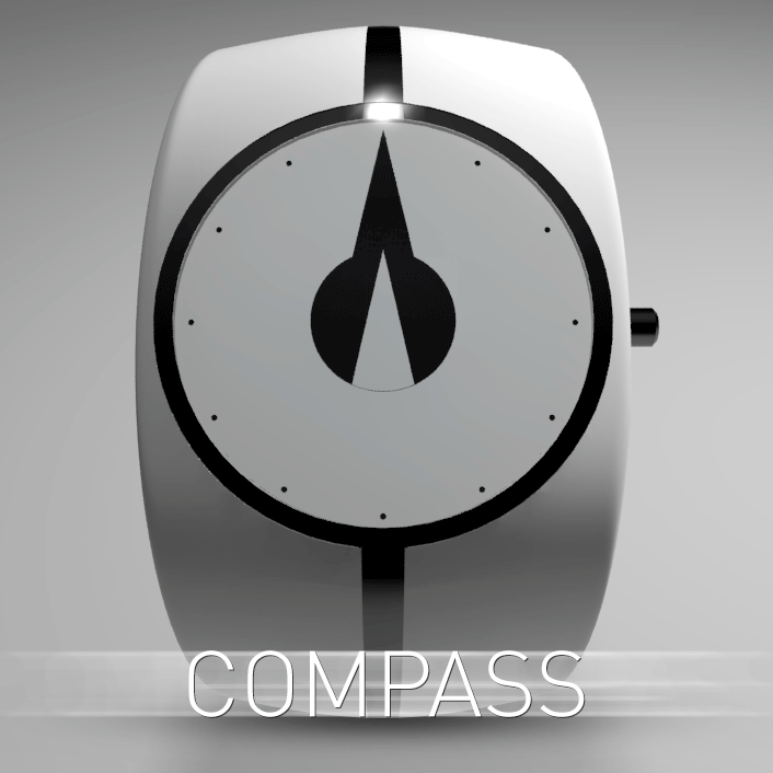 Compass watch: Navigate in time. | Tokyoflash Japan