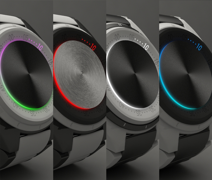 Red Sector watch is a minimalist fusion of Analogue & LEDs | Tokyoflash ...