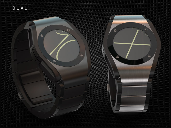 DUAL watch stylishly combines classic & contemporary time telling ...