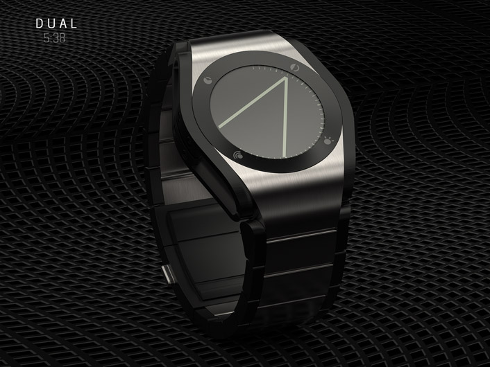 DUAL watch stylishly combines classic & contemporary time telling ...