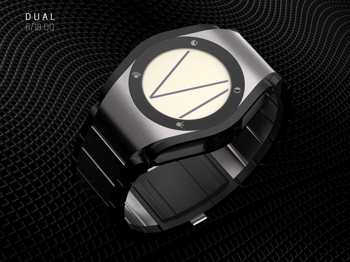 DUAL watch stylishly combines classic & contemporary time telling ...