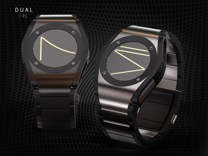 DUAL watch stylishly combines classic & contemporary time telling ...