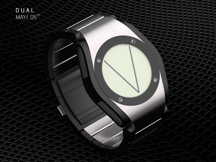 DUAL watch stylishly combines classic & contemporary time telling ...