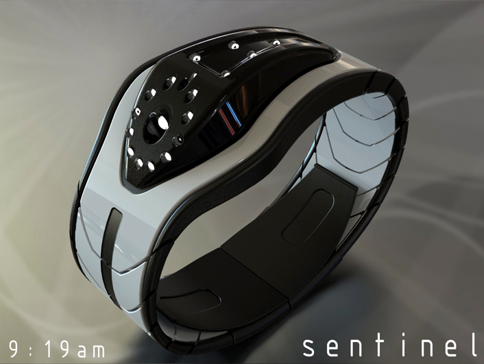 Sentinel watch keeps a robotic eye on you | Tokyoflash Japan