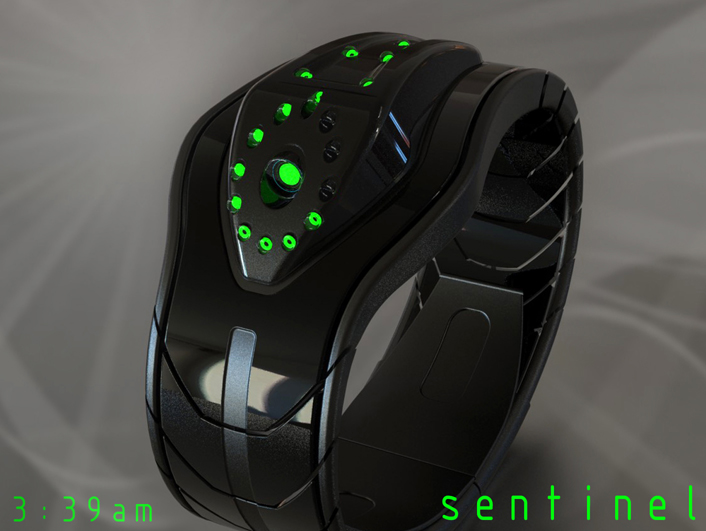 Sentinel watch keeps a robotic eye on you | Tokyoflash Japan