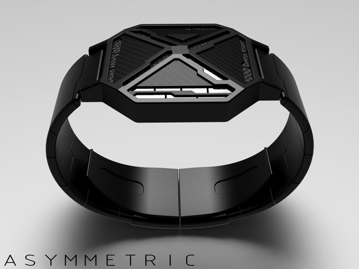 Asymmetric LED watch is a cryptic fusion of analogue & digital (update ...