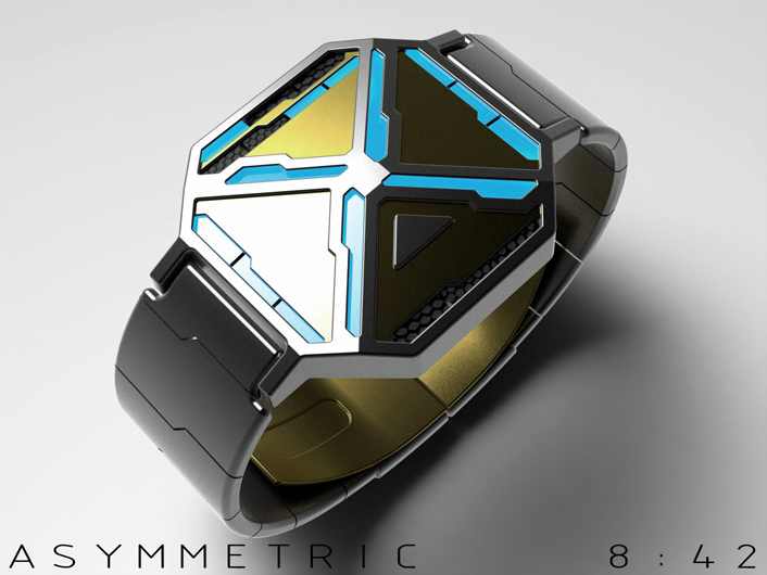 Asymmetric LED watch is a cryptic fusion of analogue & digital (update ...