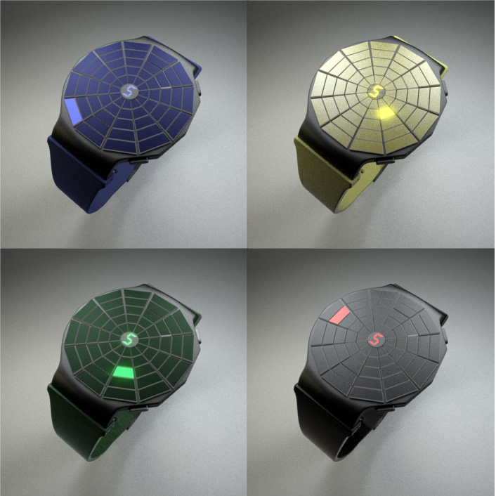 Web watch spins up some LED time telling | Tokyoflash Japan