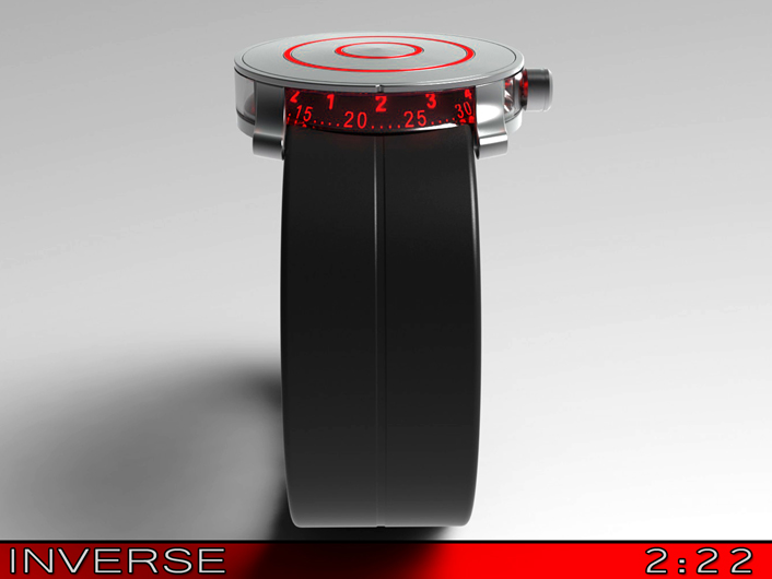 “Inverse” Drivers style analogue watch with mirror system. | Tokyoflash ...