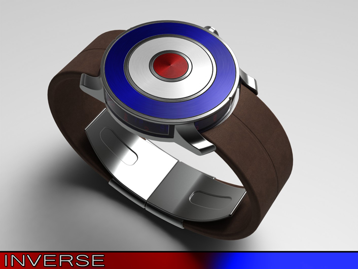 “Inverse” Drivers style analogue watch with mirror system. | Tokyoflash ...