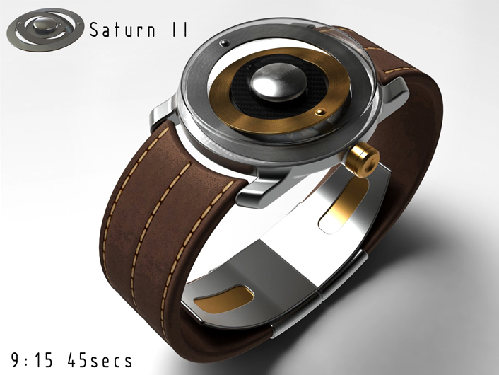 Saturn II : Planetary analogue watch | Tokyoflash Japan