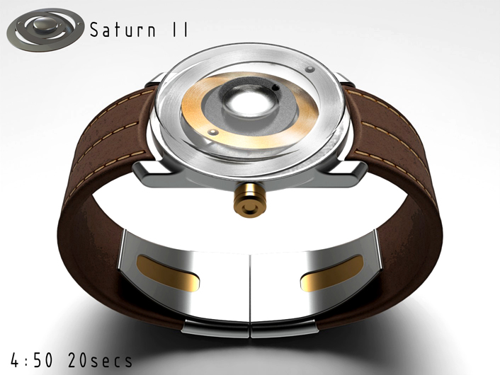 Saturn II : Planetary analogue watch | Tokyoflash Japan