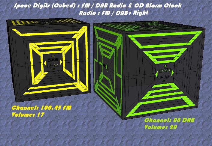 Space Digits (cubed) futuristic clock-radio concept | Tokyoflash Japan