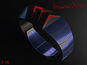 Invader LED watch with chevron display | Tokyoflash Japan