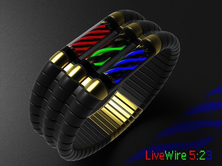 LiveWire watch sparks into action to show the time | Tokyoflash Japan