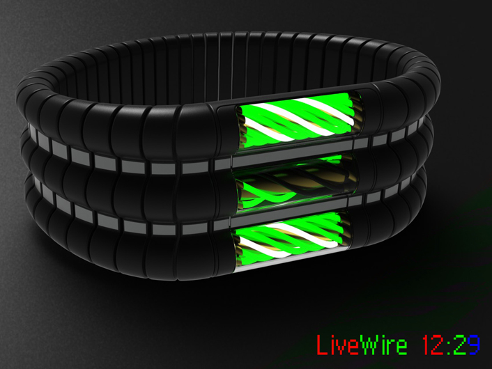 LiveWire watch sparks into action to show the time | Tokyoflash Japan