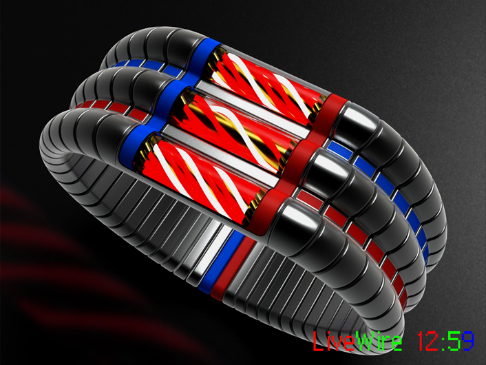 LiveWire watch sparks into action to show the time | Tokyoflash Japan