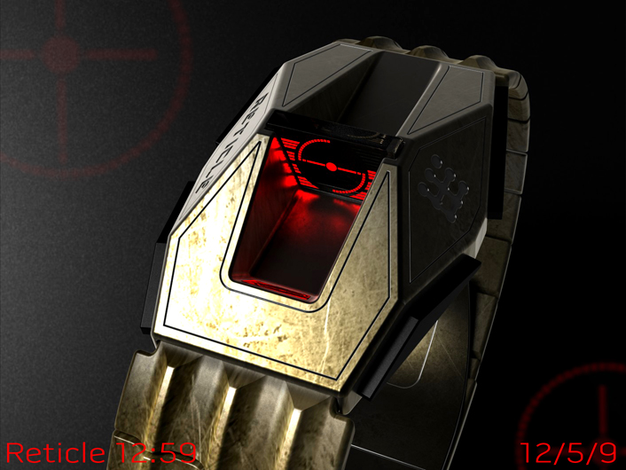 Reticle watch targets futuristic time telling. | Tokyoflash Japan