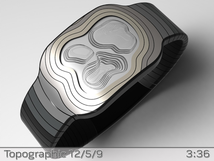 Topographic watch maps out the time in 3D | Tokyoflash Japan