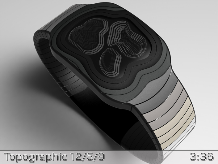Topographic watch maps out the time in 3D | Tokyoflash Japan