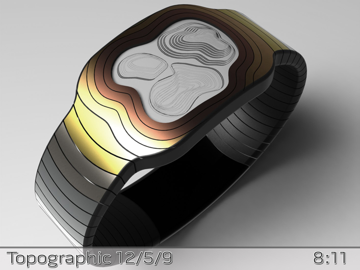 Topographic watch maps out the time in 3D | Tokyoflash Japan